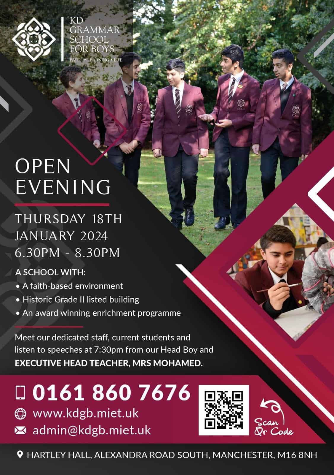 Open Evening 2024 - Kassim Darwish Grammar School for Boys